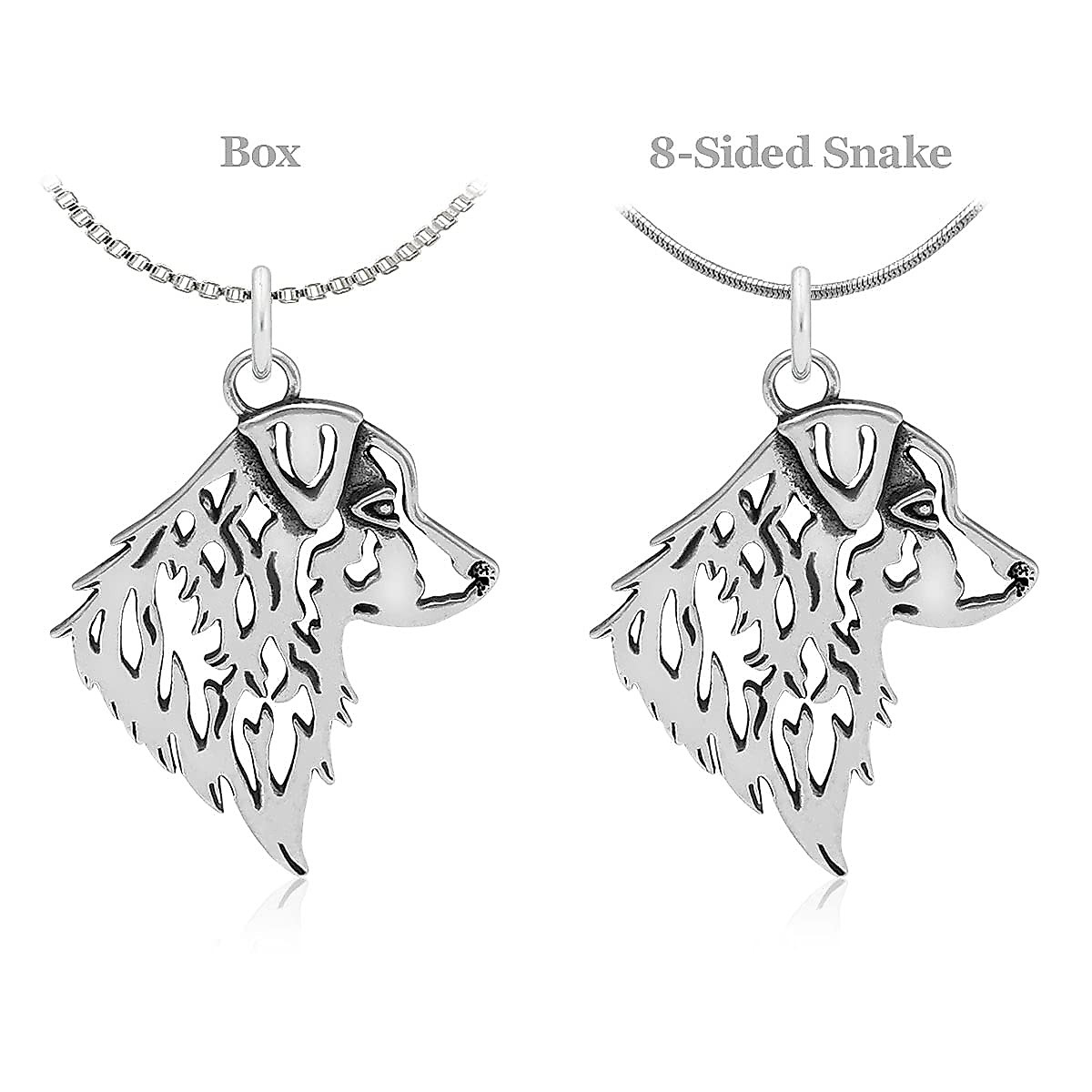 Dazzling Paws Jewelry Sterling Silver Australian Shepherd Pendant, Aussie Charm