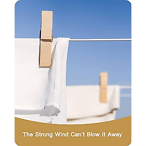 Clothes Pins, Sturdy and Heavy Duty Natural Wood Clips Wooden Clothespins for Hanging Clothes Photo Pictures Crafts Small Classroom Decorative Peg, 30 PCS