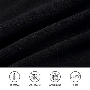 BALEAF Women's Fleece Dress Sweatshirt Tunic Long Quarter Zip Pullover Polar Winter Dress Cover Ups Pocket Black M