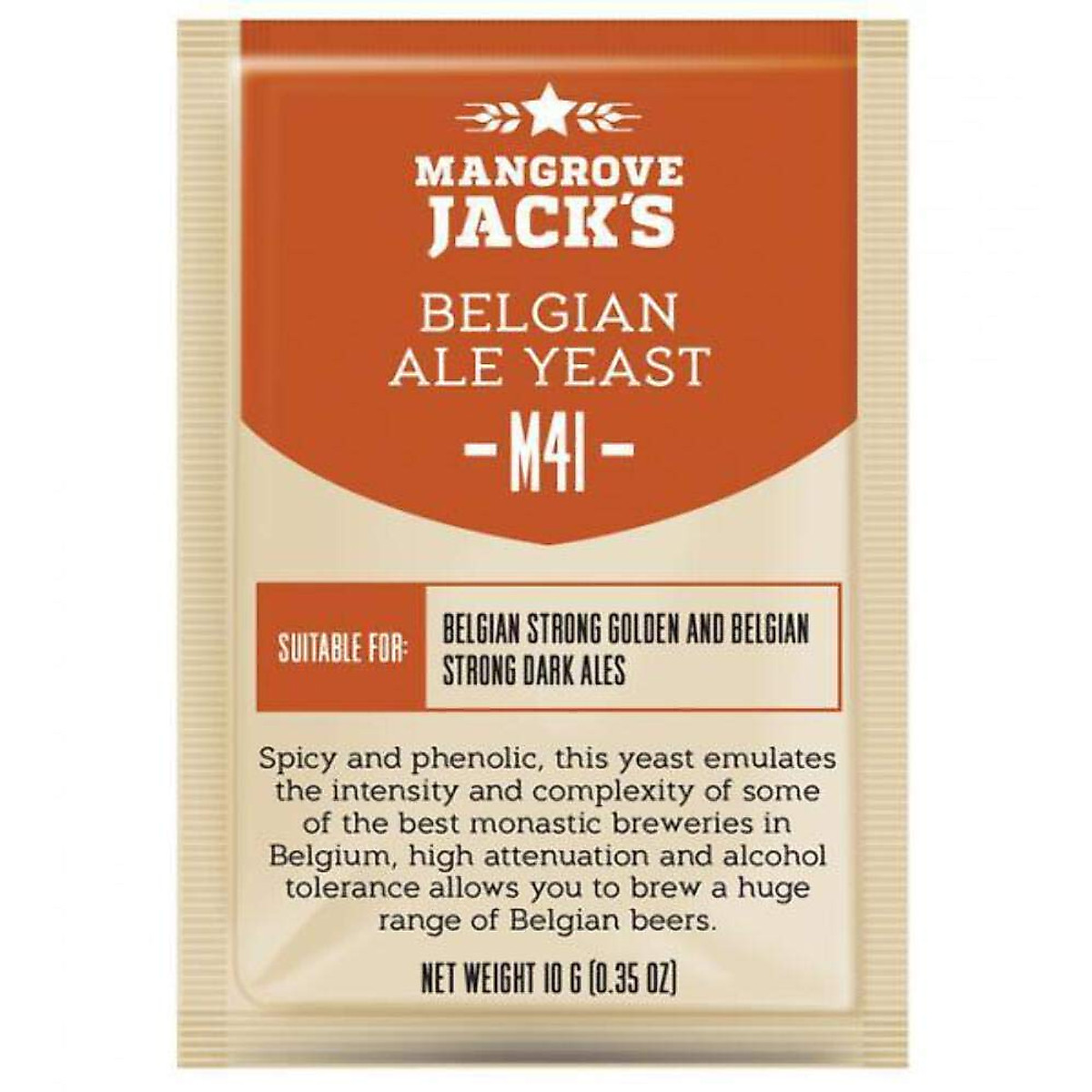 Mangrove Jack Yeast Belgian Ale M41 Craft Series Yeast 10g Treats 23L