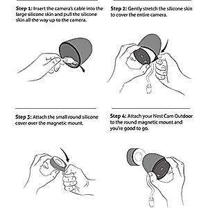 JESSY Silicone Skins Cover for Google Nest Cam Outdoor or Indoor, Protect and Camouflage Your Nest Cam Outdoor (1 Pack, Black)