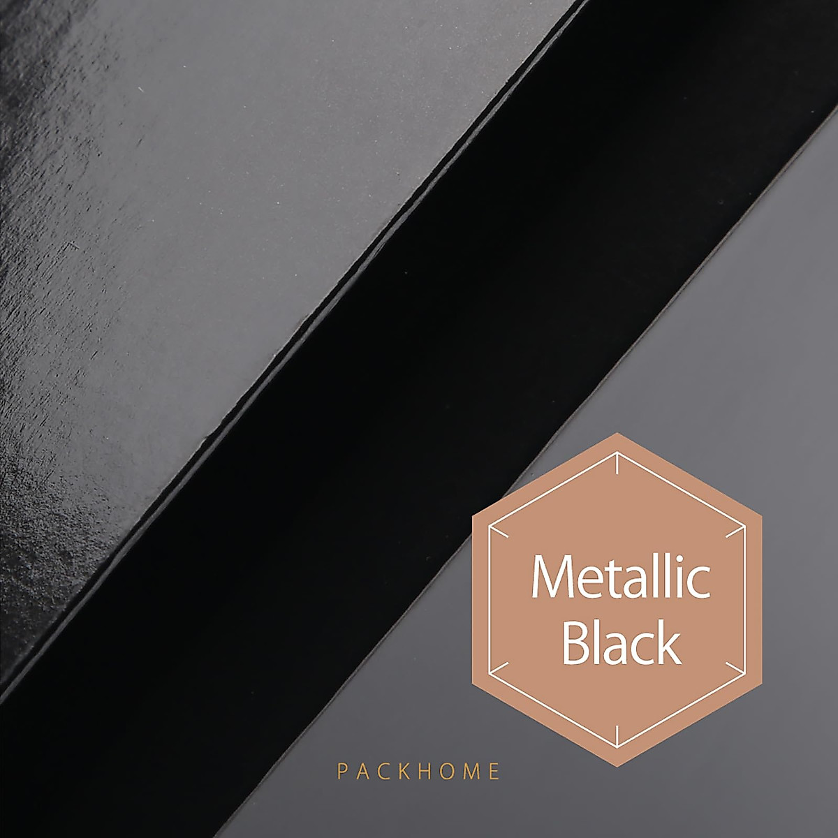 PACKHOME Gift Box 11x7.8x2.3 Inches, Gift Box with Lid, Sturdy Shirt Box with Magnetic Lid for Wrapping Gifts (Glossy Metallic Black)