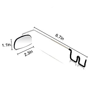 Accmor 2pcs Bike Eyeglass Mirror, 360 Degree Adjustable Bicycle Cycling Rear View Wide Angle Mirror, Riding Accessories