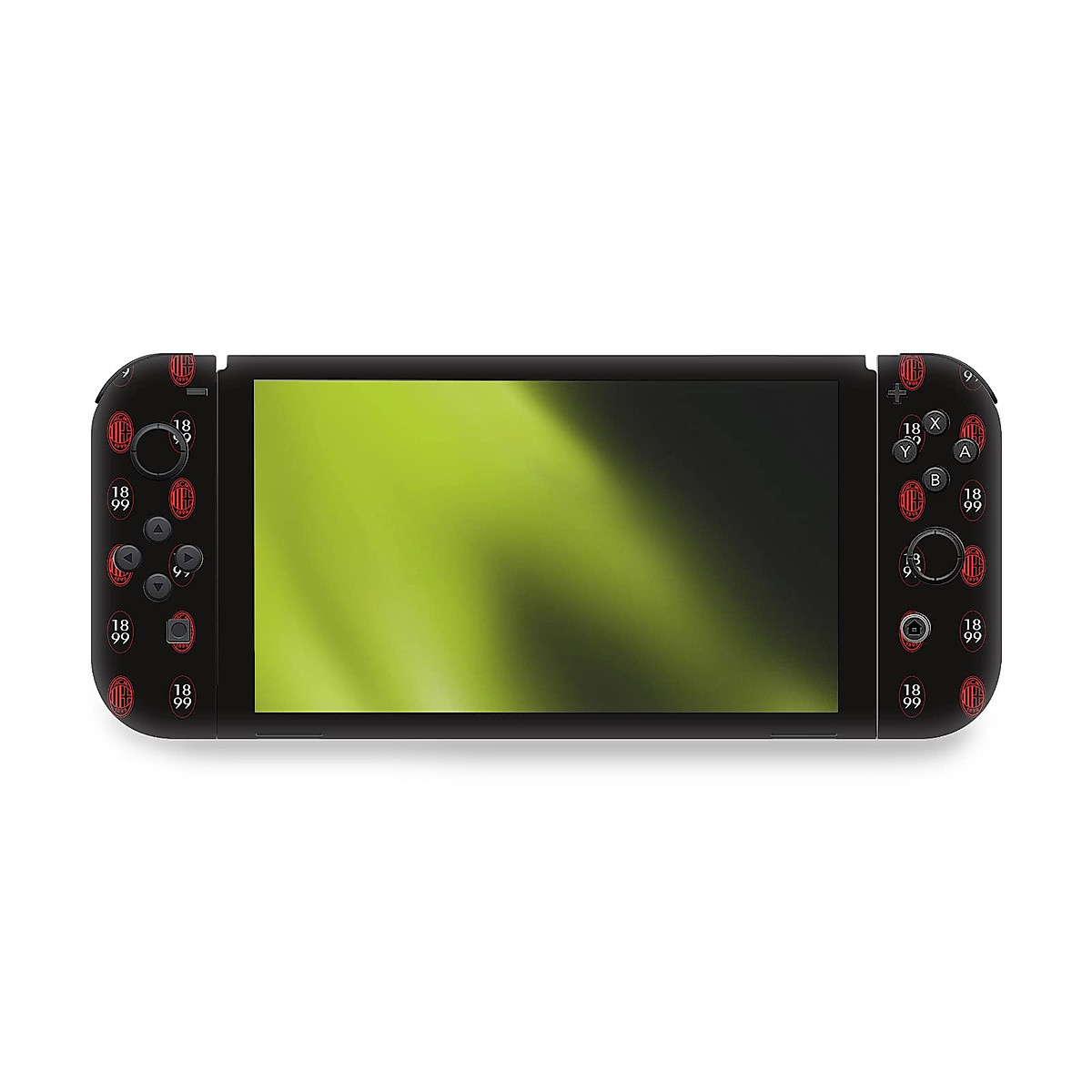 Head Case Designs Officially Licensed AC Milan Pattern Logo Art Vinyl Sticker Gaming Skin Decal Cover Compatible With Nintendo Switch OLED Bundle