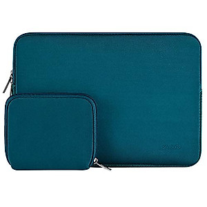 MOSISO Laptop Sleeve Compatible with MacBook Air/Pro, 13-13.3 inch Notebook, Compatible with MacBook Pro 14 inch 2023-2021 A2779 M2 A2442 M1, Neoprene Bag with Small Case, Deep Teal
