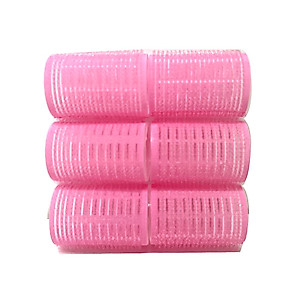 Large Colors Self Grip Hair Rollers 6PC