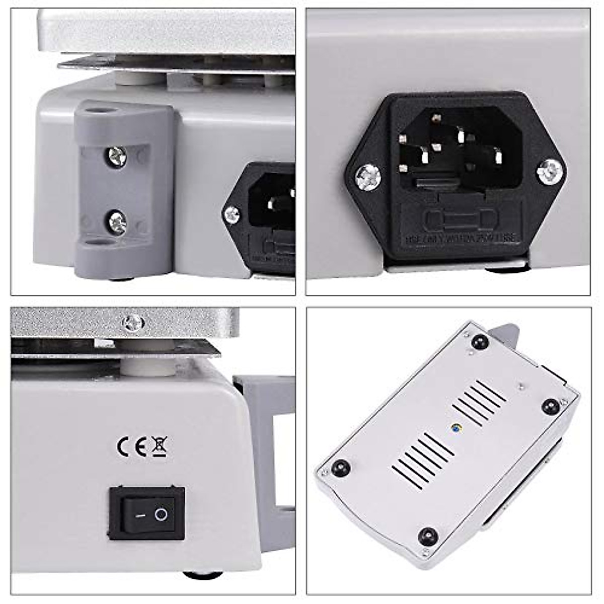 Slendor Magnetic Stirrer Hot Plate Mixer 1000ml Stirring Capacity 5 x 5 inch Max 520°F Hotplate and 100-2000 RPM Stirrer, Stirring Bar & Support Stand Included