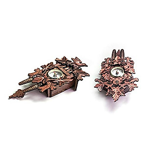 Par [ 1xAA Battery (not Included) ] Antique Wooden Cuckoo Wall Clock Bird Time Bell Swing Alarm Watch Home Restaurant Decoration/for Room, Study, Bedroom, Office, Hotel