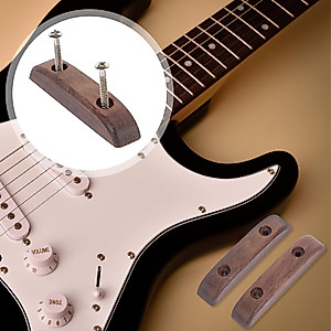 Artibetter 2pcs Rosewood Guitar Thumb Rest Bass Finger Rest with Mounting Screws