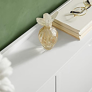 Haotian FSR100-W, White Shoe Cabinet with 4 Flip-Drawers, Freestanding Shoe Rack, Slim Shoe Organiazer