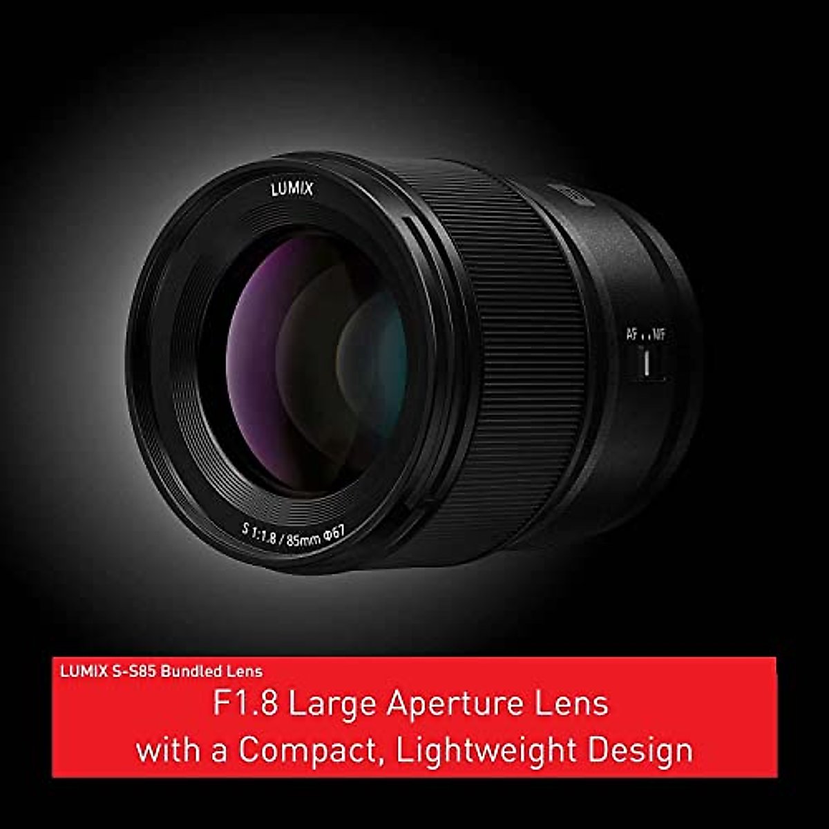 Panasonic LUMIX S5 Full Frame Mirrorless Camera (DC-S5KK) with LUMIX S Series 85mm F1.8 L Mount Interchangeable Lens (S-S85)