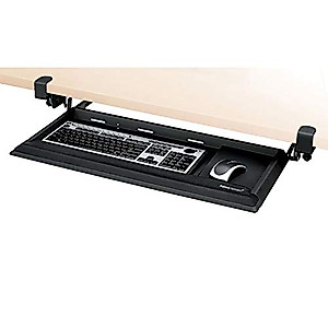 Fellowes Designer Suites Desk Ready Keyboard Drawer (8038304), Black