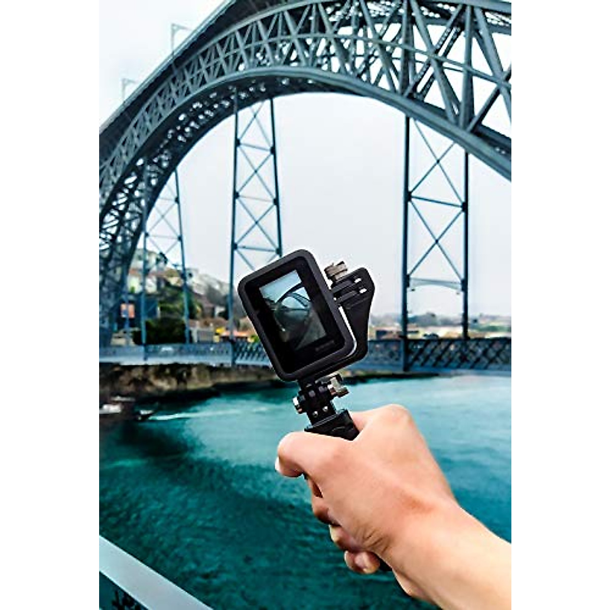 Dreampick Vertical Mount for GoPro Hero 10 9 8 7 6 5 4, DJI Osmo Action Vertical Frame Camera Vertical Mount, Case for GoPro Vertical Mount, VRT Vertical Adapter