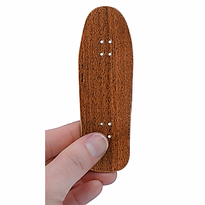 Teak Tuning Wooden Fingerboard Carlsbad Cruiser Deck, Leather Bound Book - 34mm x 100mm - Handmade, Pro Shape & Size - Five Plies Wood Veneer - Includes Prolific Foam Tape