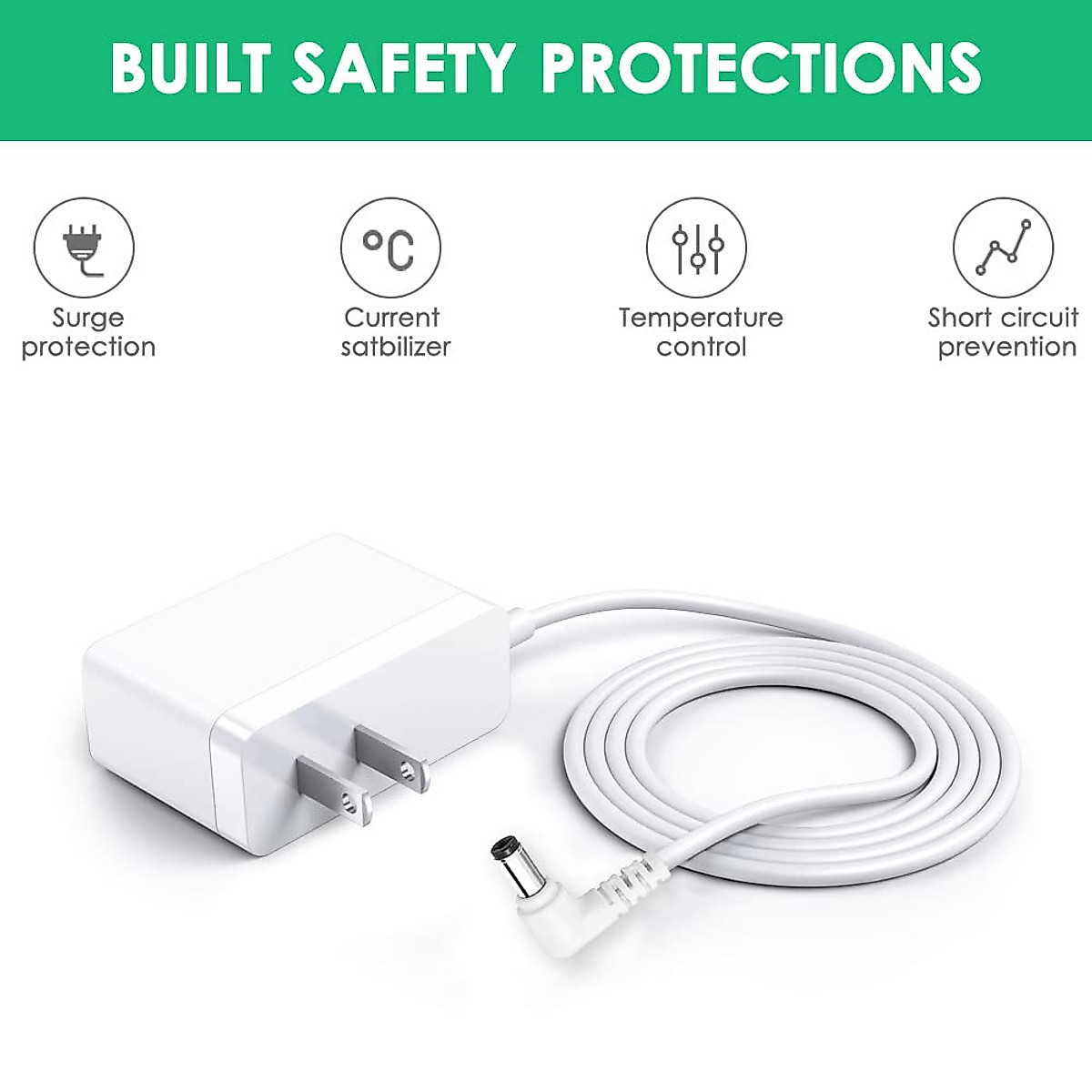 Mrgru 24V Power Cord for Diffuser Compatible with VicTsing/Young Living/DoTerra Petal/URPOWER/InnoGear 120ml 150ml 200ml 500ml Essential Oil Diffuser Humidifier Replacement Power Supply Adapter