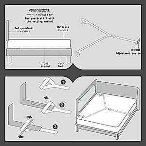 SeseYii Baby Bed Rail with Safety Y-Strap Extra Long Twin Full Queen King Size Infants Toddlers Guardrail with Reinforce Anchor (Grey, 78 inch)