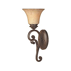 Designers Fountain 81801-FSN Mendocino Wall Sconce, Forged Sienna