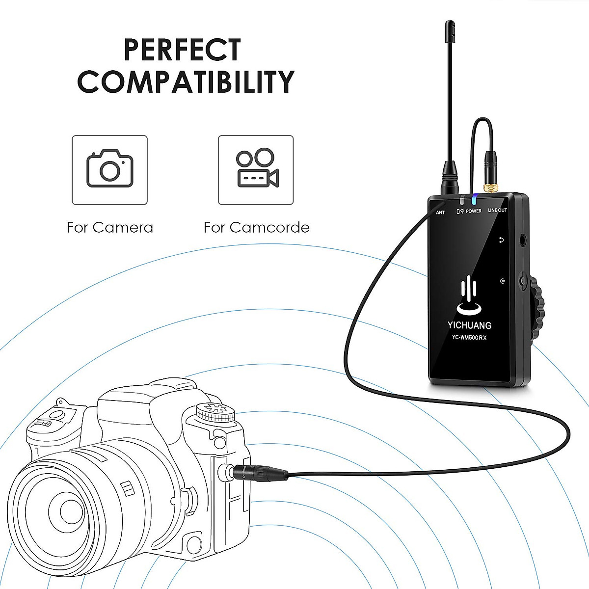 Devinal Replacement Locking 1/8 to XLR Male Output Cable Compatible with EK100 Receiver, Saramonic Receivers, Saramonic UwMic9, VmicLink5, UwMic10 and UwMic15 Receivers