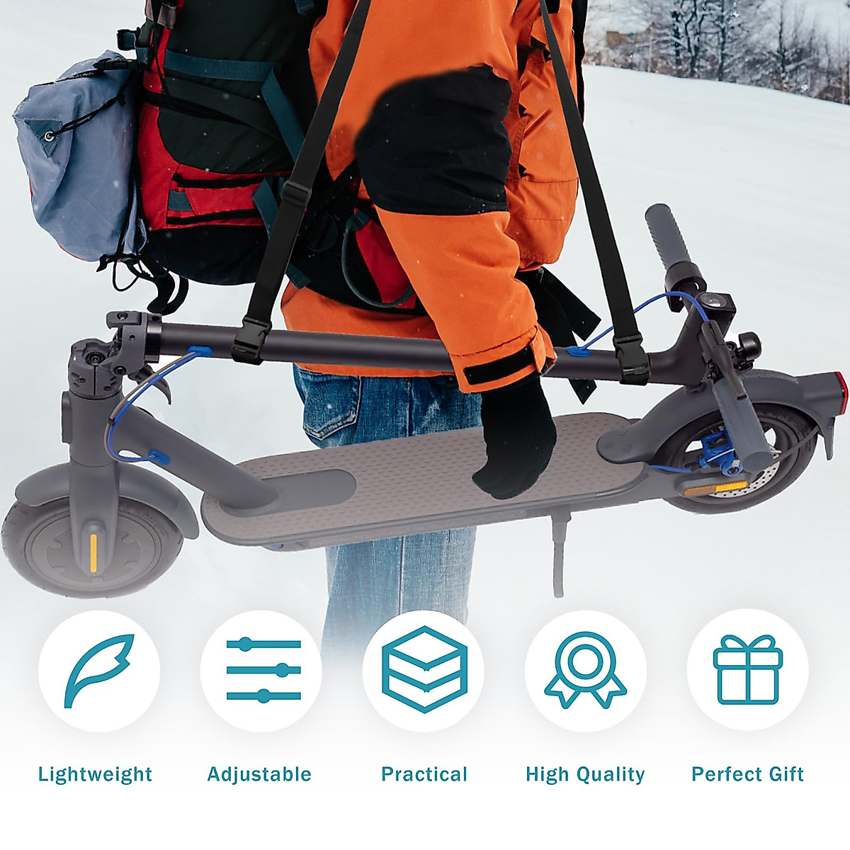 4 Pcs Beach Chair Folding Chair Carry Strap Set, Thick Camping Chair Strap Polyester Backpack Shoulder Strap Kit Folding Chair Carry Strap Replacement with Retractable Buckle for Outdoor Camping