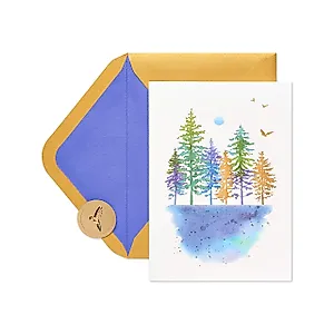 Papyrus Blank Card (Watercolor Trees)