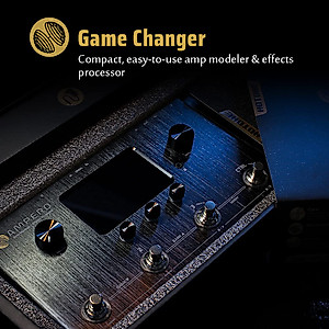 Hotone Ampero MP-100 Guitar Bass Amp Modeling IR Cabinets Simulation Multi Language Multi-Effects with Expression Pedal Stereo OTG USB Audio Interface