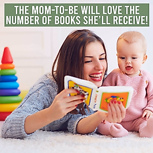 Hadley Designs 25 Books For Baby Shower Request Cards - Blue Baby Shower Invitation Inserts, Book Request Baby Shower Guest Book Alternative, Bring A Book Instead Of A Card for Boys