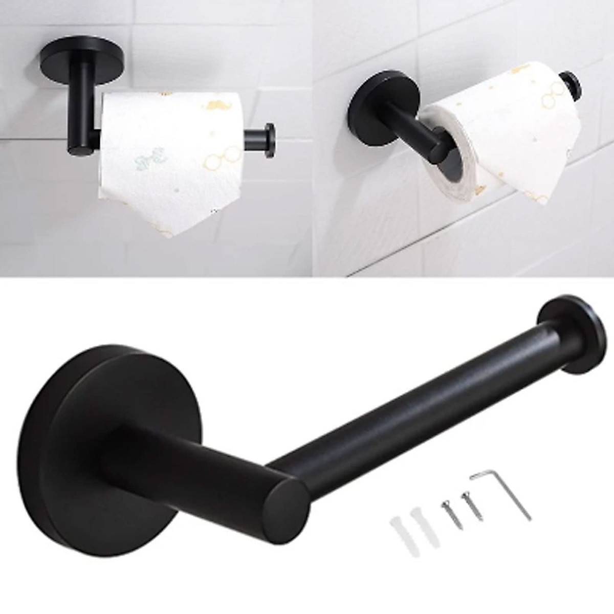 ACHVAC Rolling Shelf Stainless Steel Wall Mounted Bathroom Towel Rail Single Bar Rack Holder Shelf