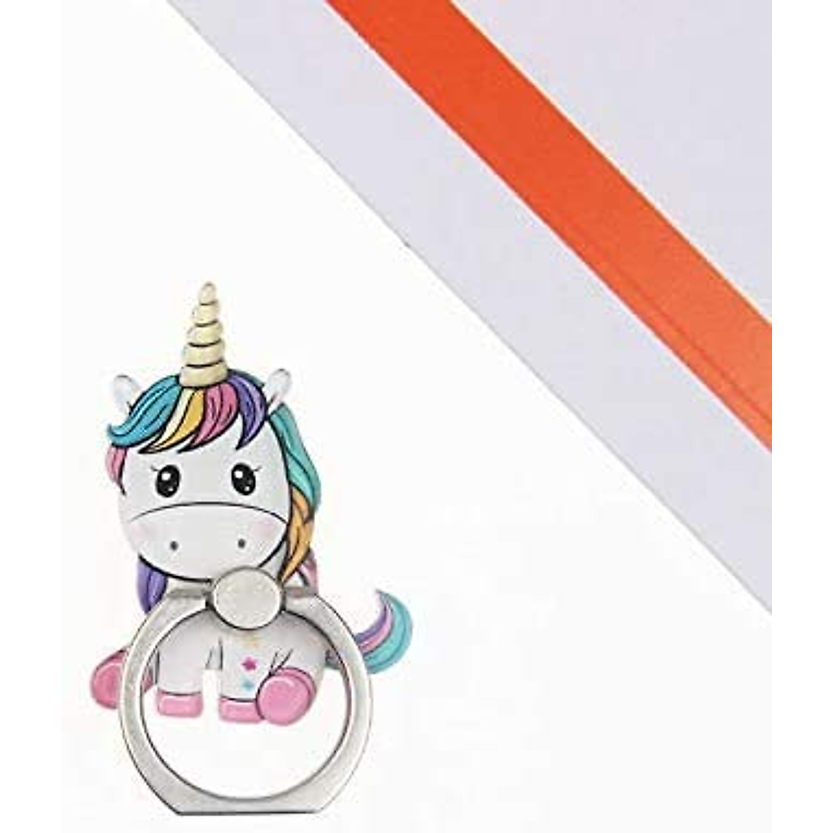 4-Pack Phone Ring Holder Stand, Cute Unicorn 360 Rotation Finger Grip Stand Mount for Cellphones and Tablets (Unicorn Ring)