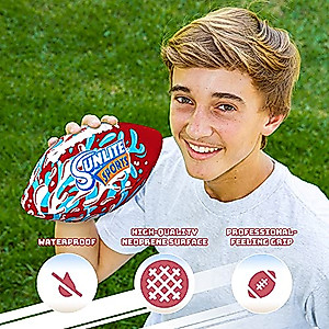 Sunlite Sports Waterproof Football, Outdoor Play, for Pool Beach Lake Park Water Toy, for All Ages, Family Fun