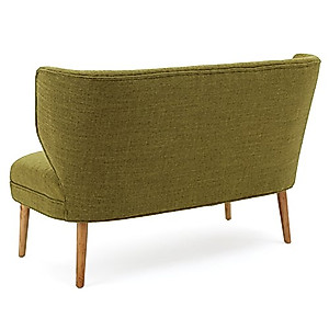 Christopher Knight Home Desdemona Mid-Century Fabric Loveseat, Green