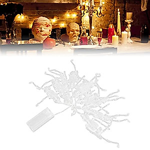 SALUTUY Decorative Lights, Warm Light LED String Light Skeleton Cute and Scary Unique Plastic Decorative String Lamp for Homes Gardens, Courtyards