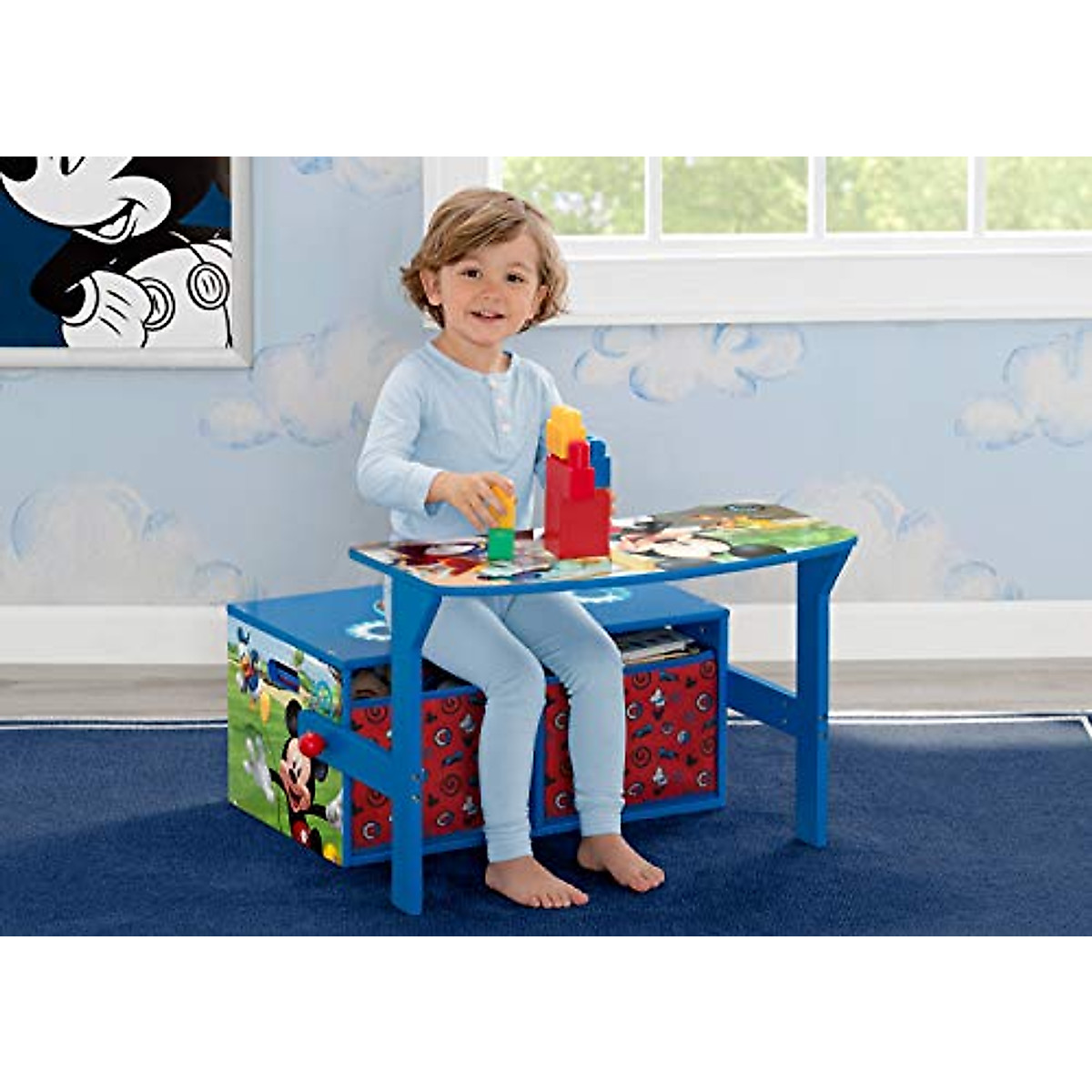 Delta Children Kids Convertible Activity Bench - Greenguard Gold Certified, Disney Mickey Mouse