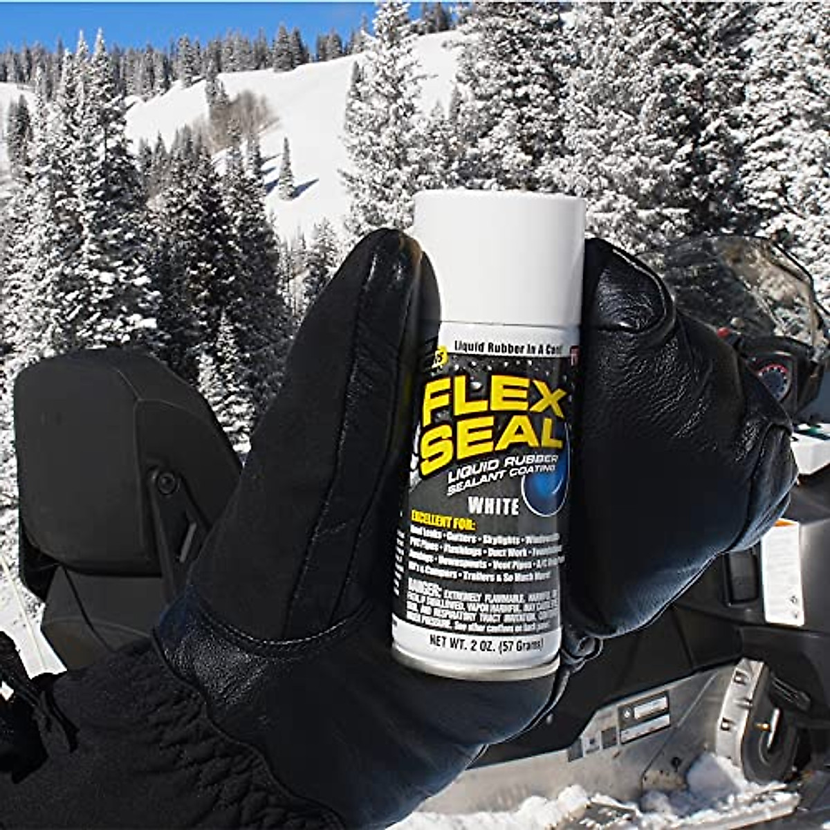 Flex Seal Mini, 3-Pack, White, Stop Leaks Instantly, Waterproof Rubber Spray On Sealant Coating, Travel Size, Perfect for Gutters, Wood, RV, Campers, Roof Repair, Skylights, Windows, and More