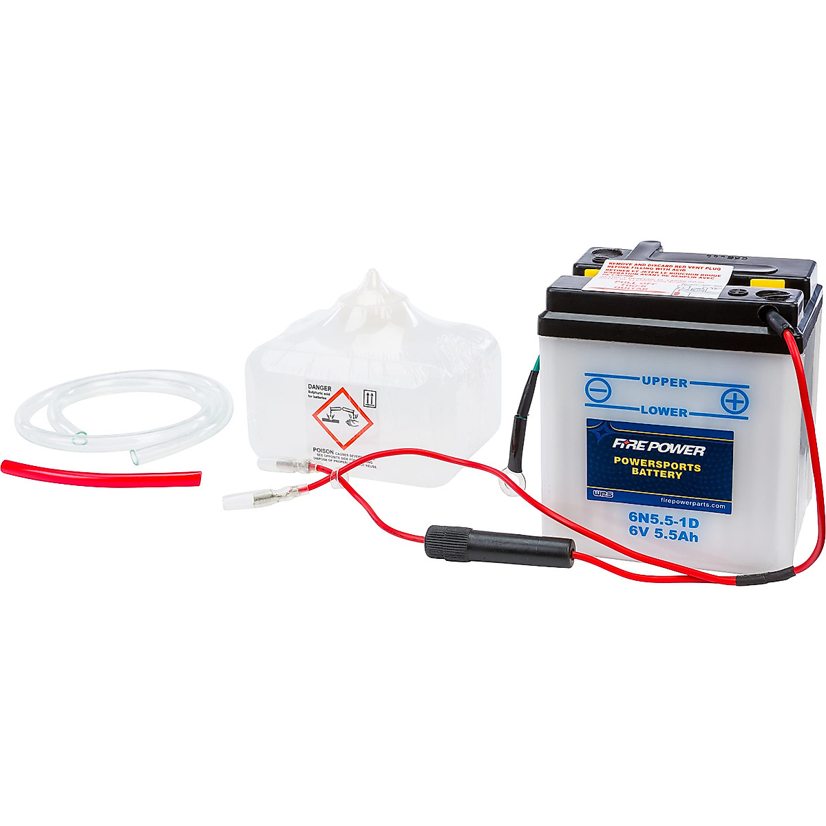 Fire Power Conventional Battery With Acid Pack - 6N5.5-1D