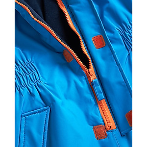 Wippette Boys’ Snowsuit – Waterproof Insulated Fleece Lined Jumpsuit – Winter Pram Snowmobile Ski Suit Coveralls (18M-7), Size 7, Blue