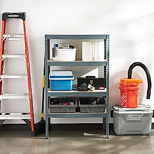 Trestles 36 x 60 4 Tier Adjustable Storage Metal Frame Shelves Boltless Multipurpose Utility Rack Unit for Warehouses and Garages, 800 lb Capacity