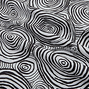 Kaffe Fassett Collective for FreeSpirit Onion Rings Black, Fabric by the Yard