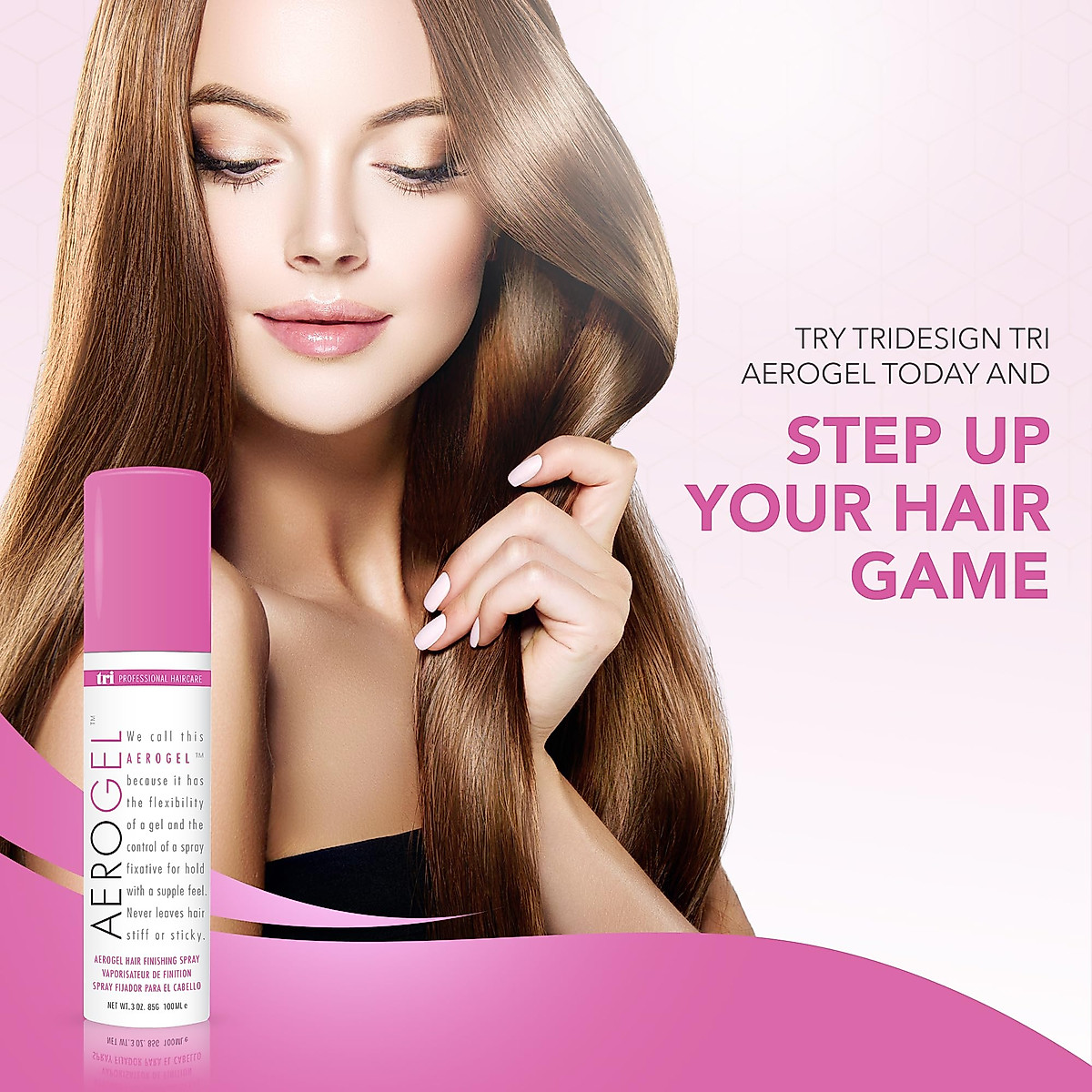 TRI Design Aerogel Hairspray - Extra Hold, Free & Clear Hairspray for Men and Women, Volume Fixer & Non-Sticky Essentials, Flexible Hold Bottle, Scented - (3oz, Pack of 1)