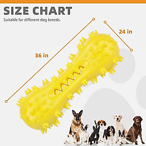 KOOLTAIL Indestructible Dog Toy, Floating Dog Toys for Swimming Pool,Dog Toothbrush Chew Toy, Interactive Training Games Funny Squeaky Dog Toy for Aggressive Chewers Small Medium Large Dogs Yellow