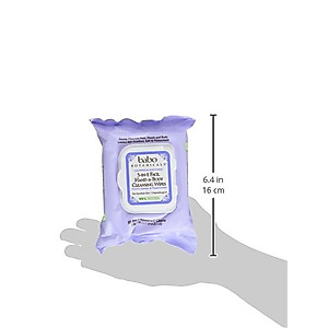 Babo Botanicals Calming 3-in-1 Face, Hand & Body Cleansing Wipes - with French Lavender & Meadowsweet - For Babies, Kids & Adults with Sensitive Skin - 30 ct.