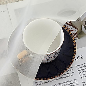 Simplebrand Sheer Curtains 72 Inches Long 2 Panels for Living Room, Dual Rod Pockets Airy Window Treatments Voile Curtains Sheer Panels Lightweight for Front Back Patio Glass Door, Ivory, 42" Width