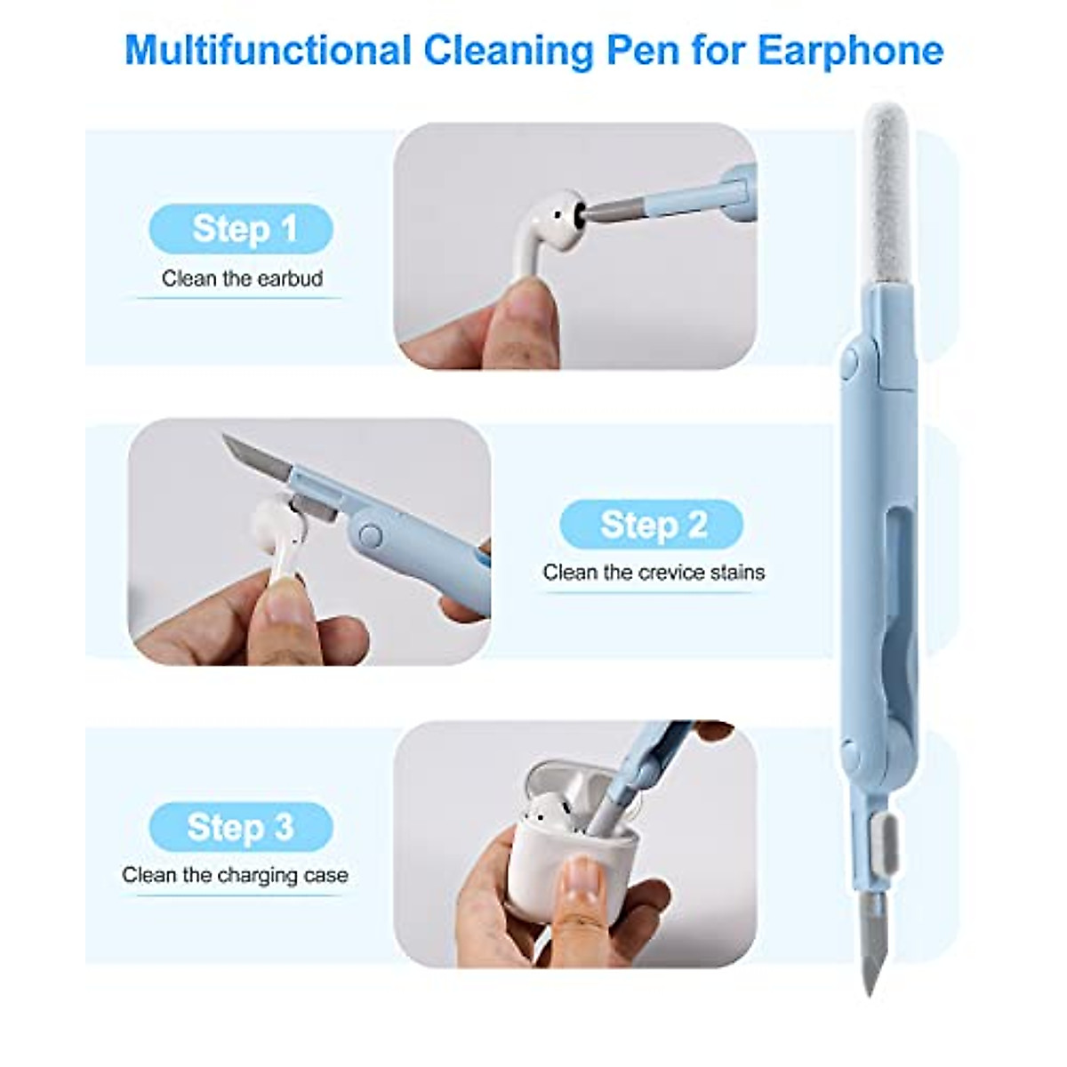 8-in-1 Electronic Cleaner Kit, BoYata Portable Cleaning Tools with Air Blower, Keyboard Cleaning Kit, Earbud Cleaner Kit, Screen Cleaner for Laptop/Keyboard/Computer/Earphone/Tablet/Airpod (NO LIQUID)