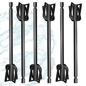 Resin Mixer Epoxy Mixer Paddles Plastic - 6 Reusable Multipurpose Bidirectional Paint Stirrer for Drill Epoxy & Paint Mixer Drill Attachment - Paint Stirrers Epoxy Stirrer - Paint Mixer for Drill