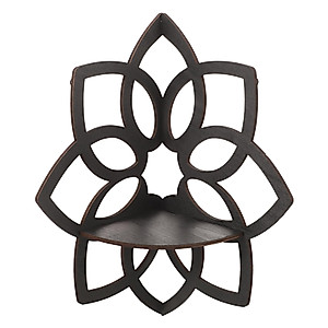 MAGICLULU Mandala Flower Shelf Wall Mounted Flower Plant Wall Display Shelf Decorative Wooden Floating Shelves for Living Room Bedroom Book Room Decor