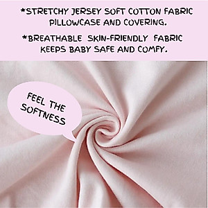 Cozy Tykes 13x18 Toddler Pillow with Pillow Case Hypoallergenic Organic Cotton Travel Pillow Baby Pillows for Sleeping Toddler Bed Pillow Mini Pillow 3 Colors Available(Off White)