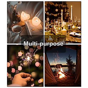 2 Pack Electric Candle Lighter Long Lighter USB Rechargeable Lighter Arc Flameless Plasma Windproof for Candle Camping