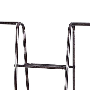 Albearing Metal Garment Rack Clothes Rack with Top Rod and Lower Storage Shelf Clothes Rack (Brown)