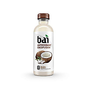 Bai Coconut Flavored Water, Molokai Coconut, Antioxidant Infused Drinks, 18 Fl Oz (Pack of 12)