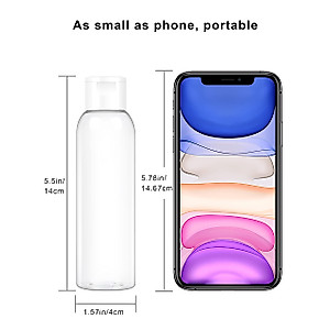 ZLEVEAYN 4oz Clear Plastic Bottles with Flip Caps 48 Pack Reusable Travel Container for Shampoo Conditioner Toiletries Lotion Essential Oil