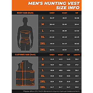 ORORO Men's Heated Hunting Vest, Camo Hunting Vest with Multi-Pockets and Rechargeable Battery Pack (Large)